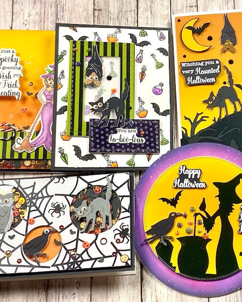 10 Spooky Halloween Cards Using 1 Card Kit – Scrappy Tails Crafts