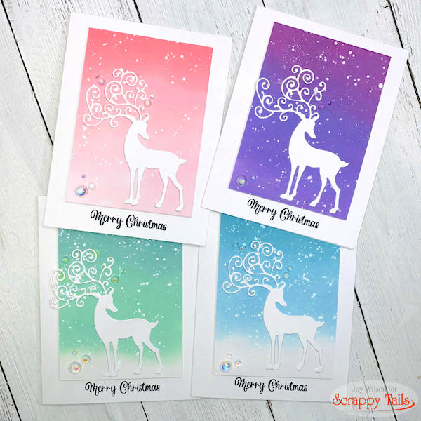 Ink Blended Reindeer Card Set – Scrappy Tails Crafts