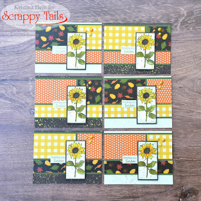 Matching Sunflower Card Set- Sheetload of Cards – Scrappy Tails Crafts