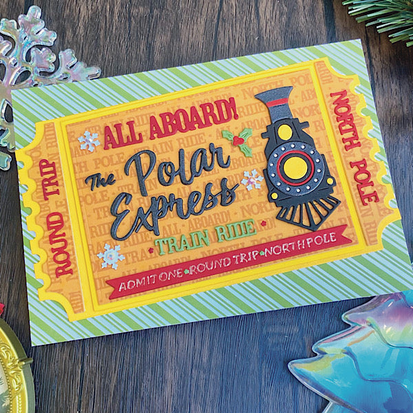 Polar Express Train Ticket Metal Craft Die – Scrappy Tails Crafts