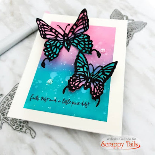 Beautiful Ink Blended Butterflies – Scrappy Tails Crafts