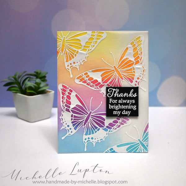 Rainbow Heat Embossed Butterflies – Scrappy Tails Crafts