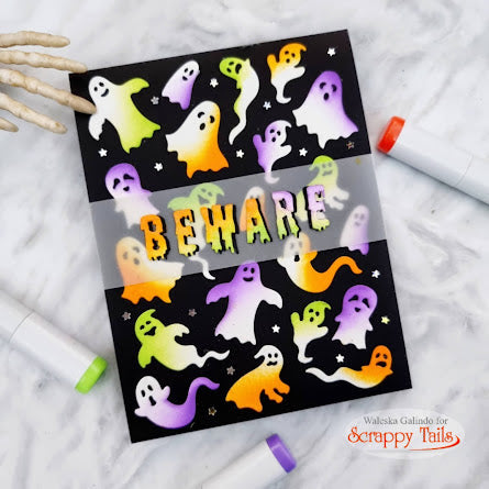 Die Cut Mini Ghost Background – Scrappy Tails Crafts