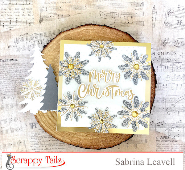 Embossed Snowflake Card | Holiday Card Series Day 3 – Scrappy Tails Crafts