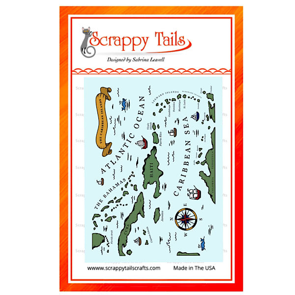 Save 5% off the Caribbean Map Deluxe Stamp, Stencil and Scroll Bundle ...