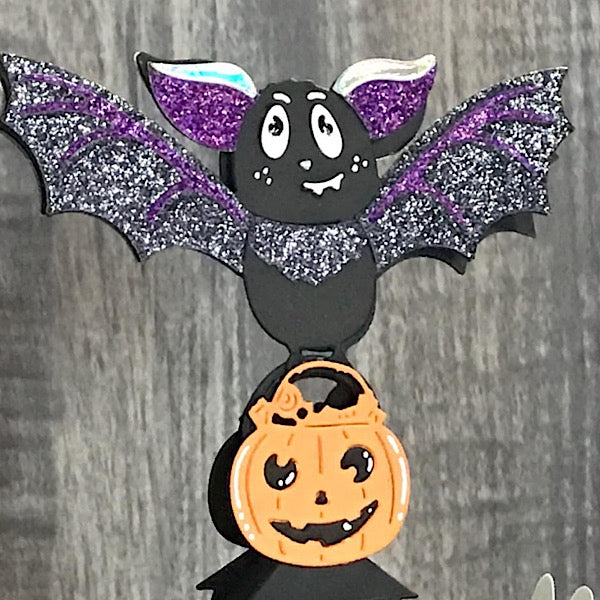 Cute Bat with Jack O’Lantern Metal Craft Die – Scrappy Tails Crafts