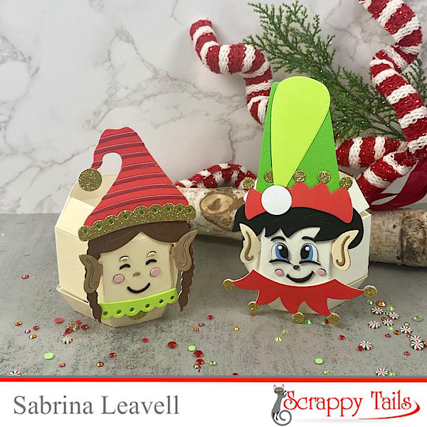 Elf Girl and Elf Boy Add-On Die for Pumpkin Pop Up – Scrappy Tails Crafts