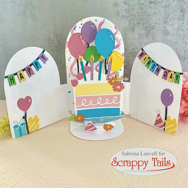 Birthday Trifold Add-on Metal Craft Die – Scrappy Tails Crafts