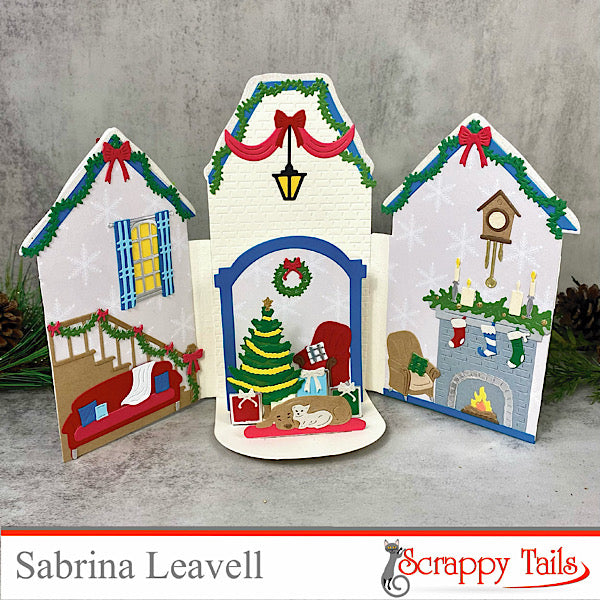 Christmas House Trifold Metal Craft Die – Scrappy Tails Crafts