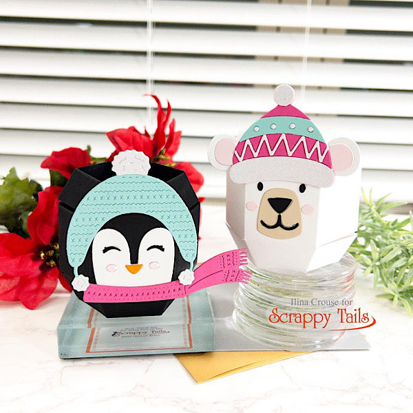 Penguin & Polar Bear Add-On Die for Pumpkin Pop Up – Scrappy Tails Crafts