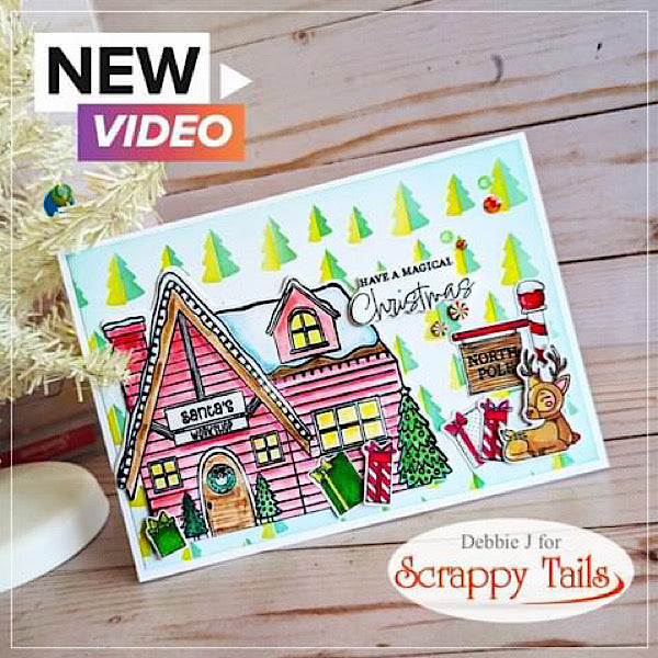 6x8 Santa’s Workshop Stamp – Scrappy Tails Crafts
