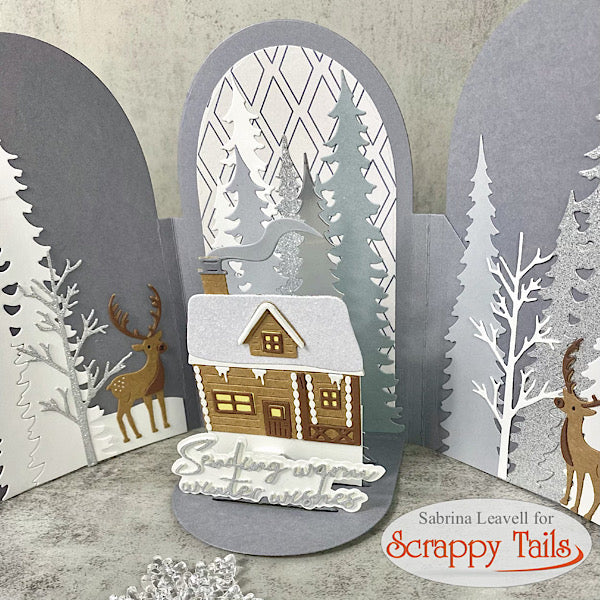Winterscape Trees And Deer Metal Craft Die – Scrappy Tails Crafts