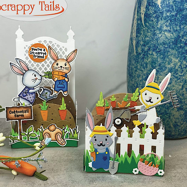 Wheelbarrow Bunny Metal Craft Die – Scrappy Tails Crafts