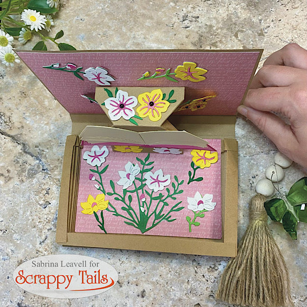 A7 Open Book with Flower Bouquet Metal Craft Die – Scrappy Tails Crafts