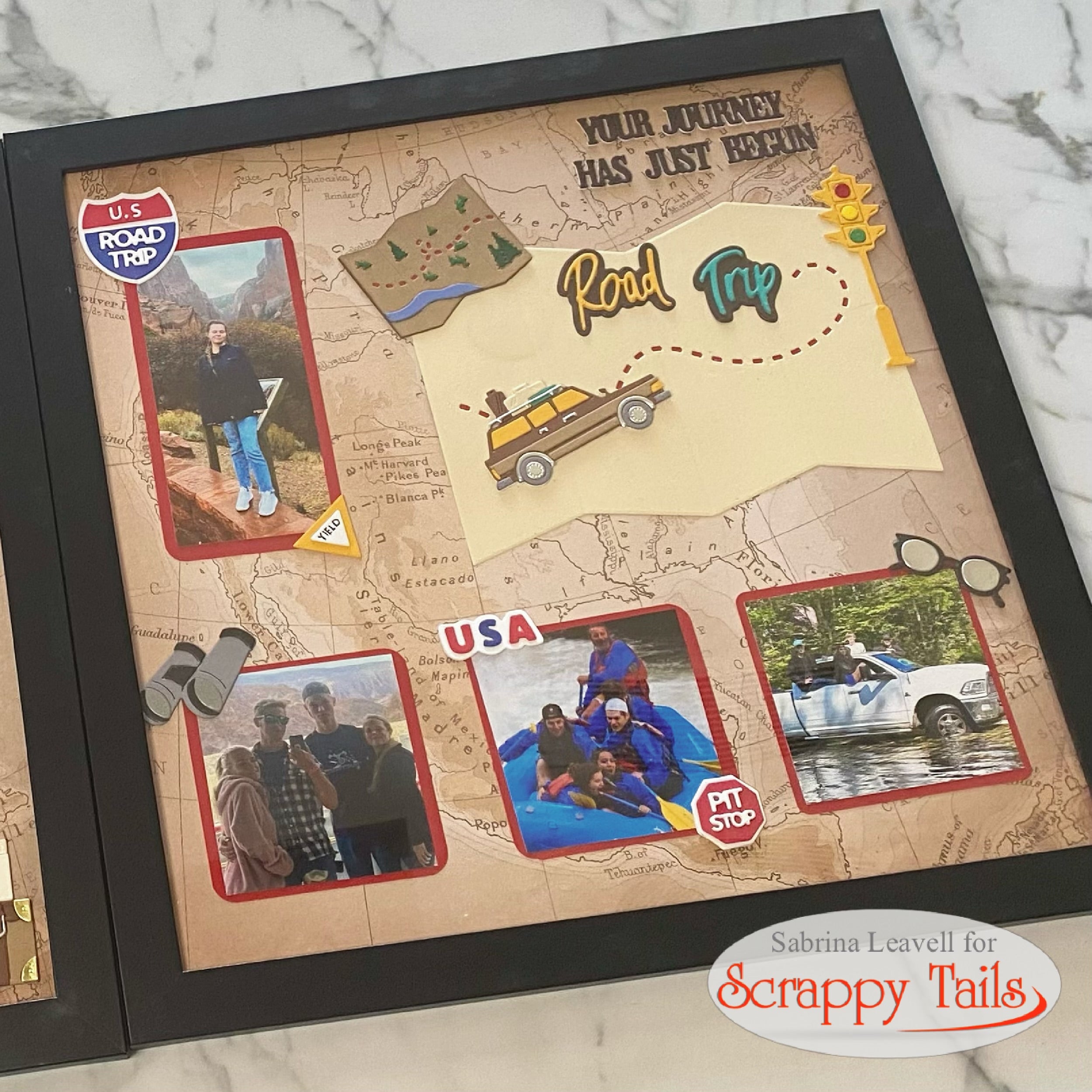A7 Road Trip Map Metal Craft Die – Scrappy Tails Crafts