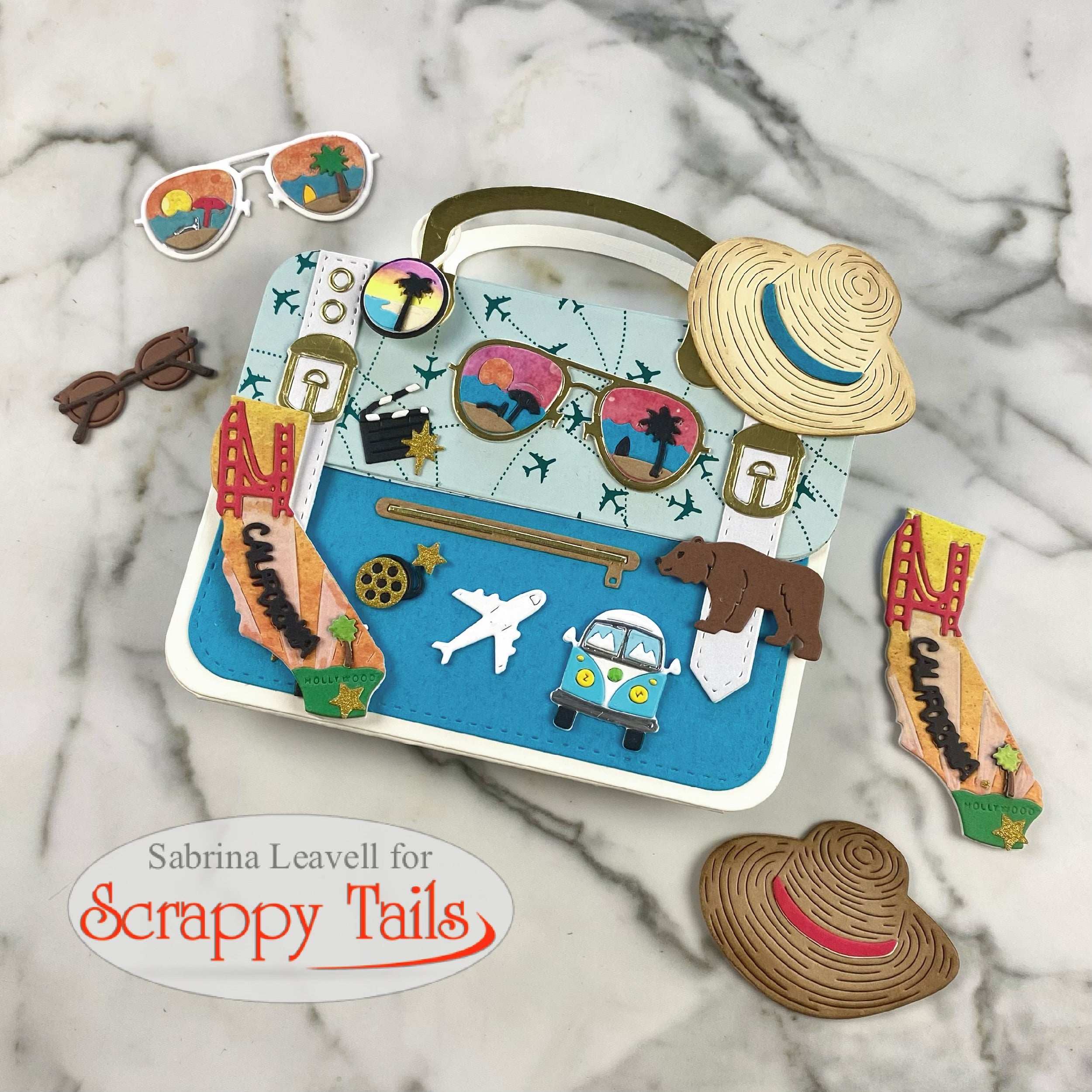 A7 Suitcase Pop Up Card Metal Craft Die – Scrappy Tails Crafts