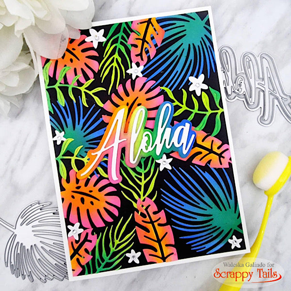 A7 Aloha Tropical Leave Cover Plate Metal Craft Die – Scrappy Tails Crafts