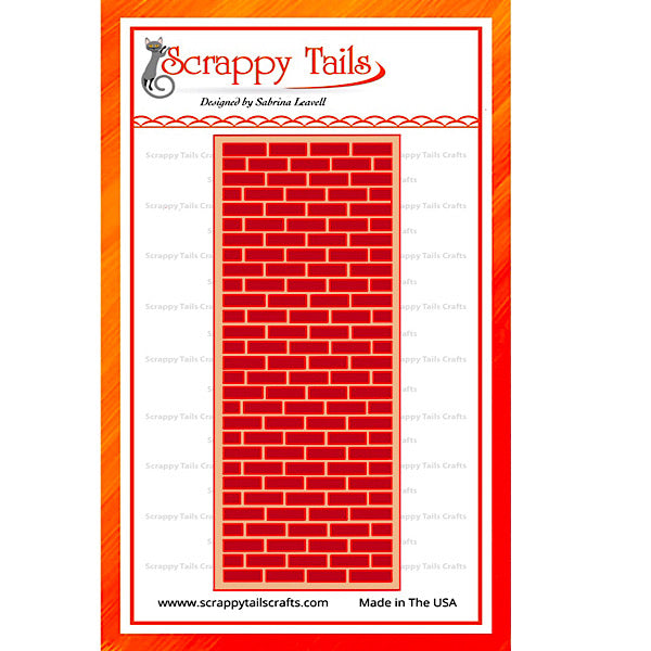 Slimline Brick Background Metal Craft Die – Scrappy Tails Crafts