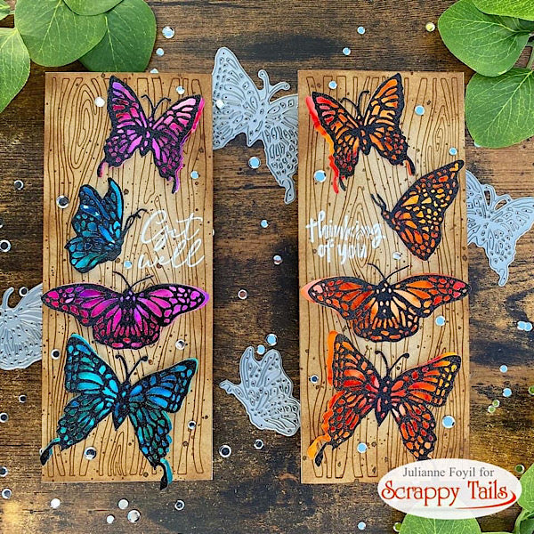 Slimline Woodgrain Background Metal Craft Die – Scrappy Tails Crafts